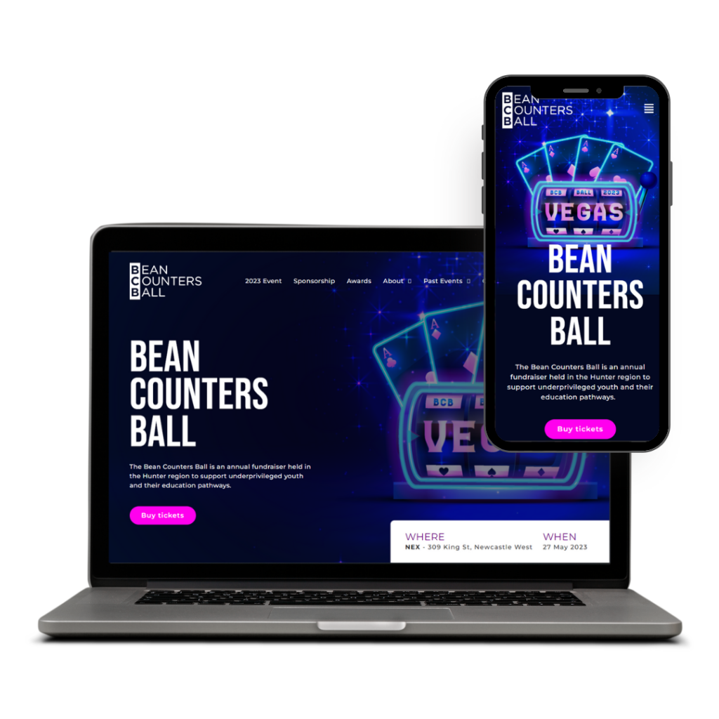 Bean Counters Ball Website Upgrade | The Marketing GP